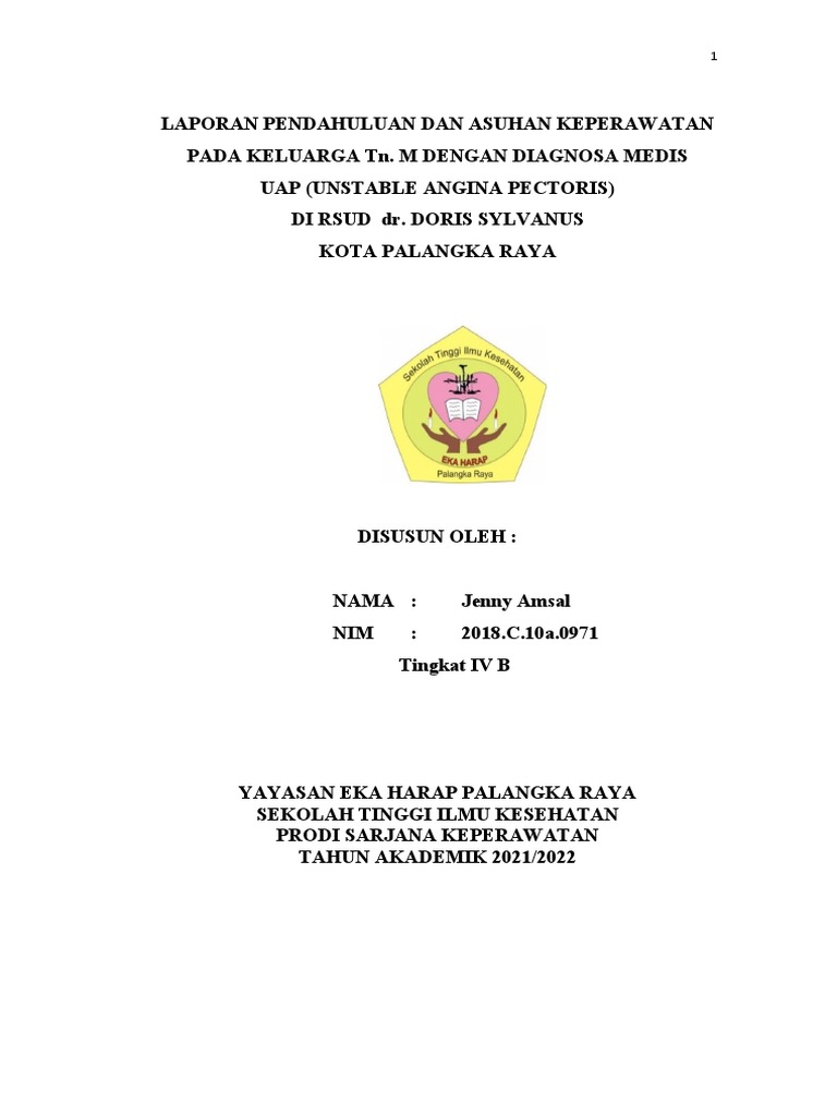 JENNY AMSAL, PPK 4, BENERASI LP&Askep UAP (Unstable Angina Pectoris) Tingkat 4B | PDF