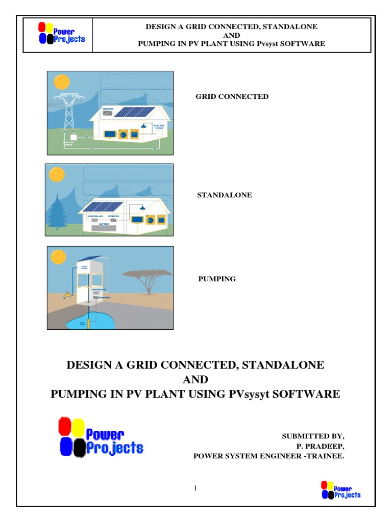 PV Based Grid Connected, Standalone and Pumping System | PDF ...