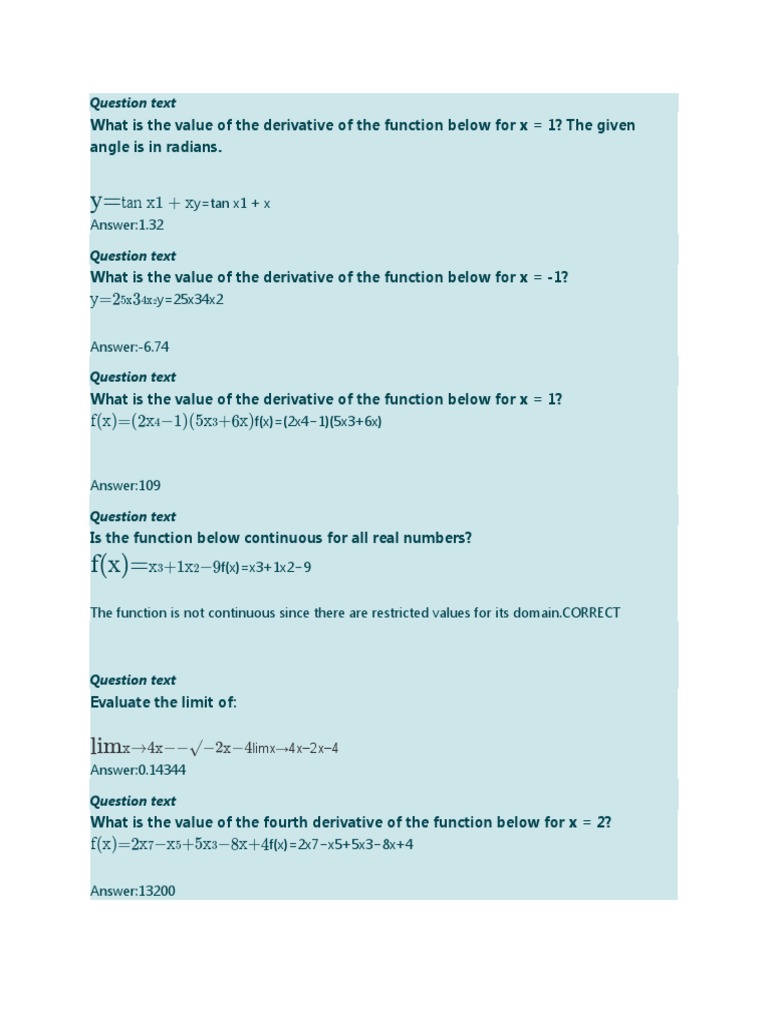 Basic Cal | PDF | Trigonometric Functions | Derivative