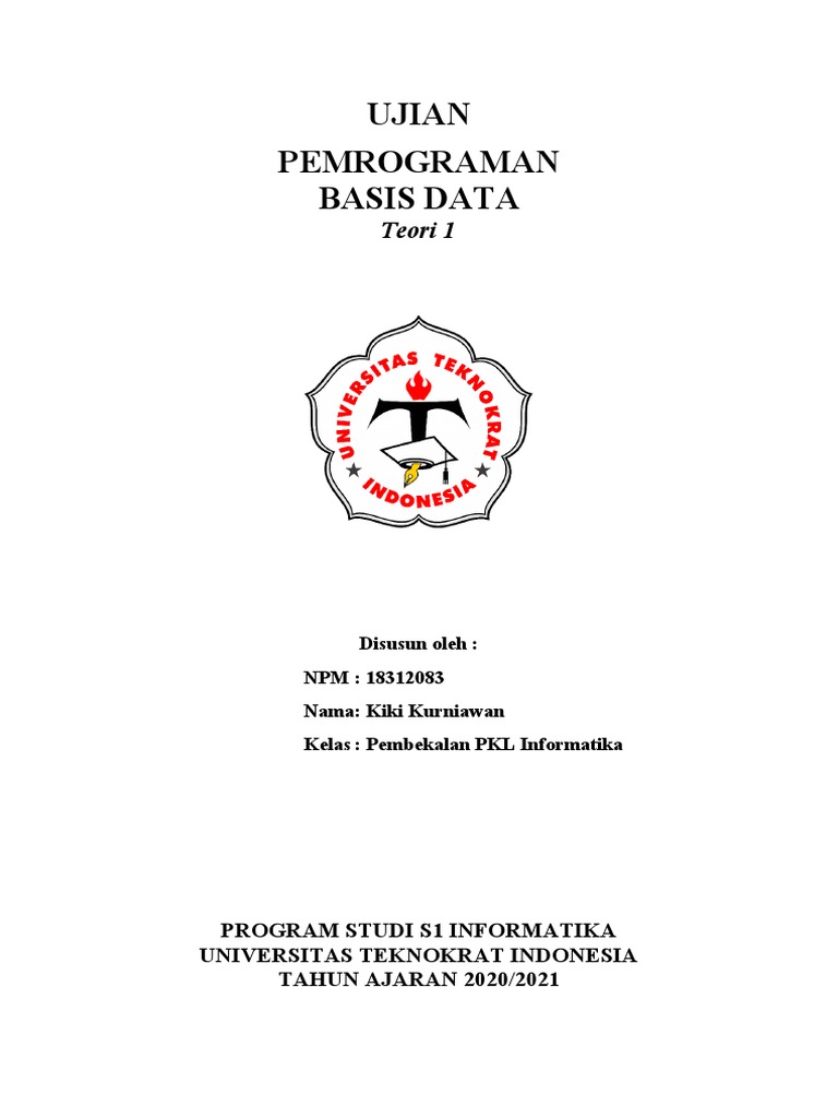 Jawaban Ujian Pemrograman Basis Data | PDF