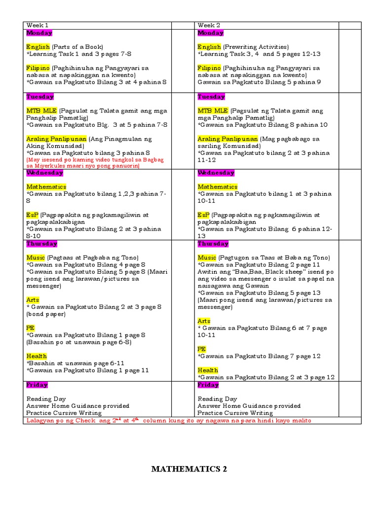 Week 1 and 2 q2 | PDF
