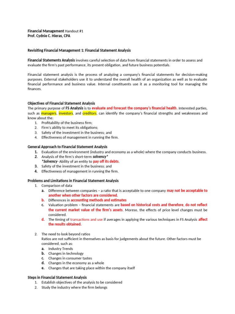 Financial Management Handout | Download Free PDF | Yield Curve | Bonds ...