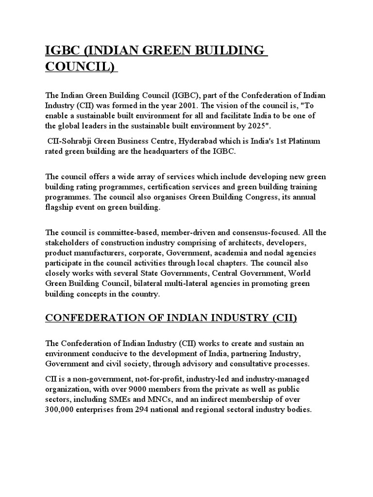 IGBC | PDF | Green Building | Efficient Energy Use