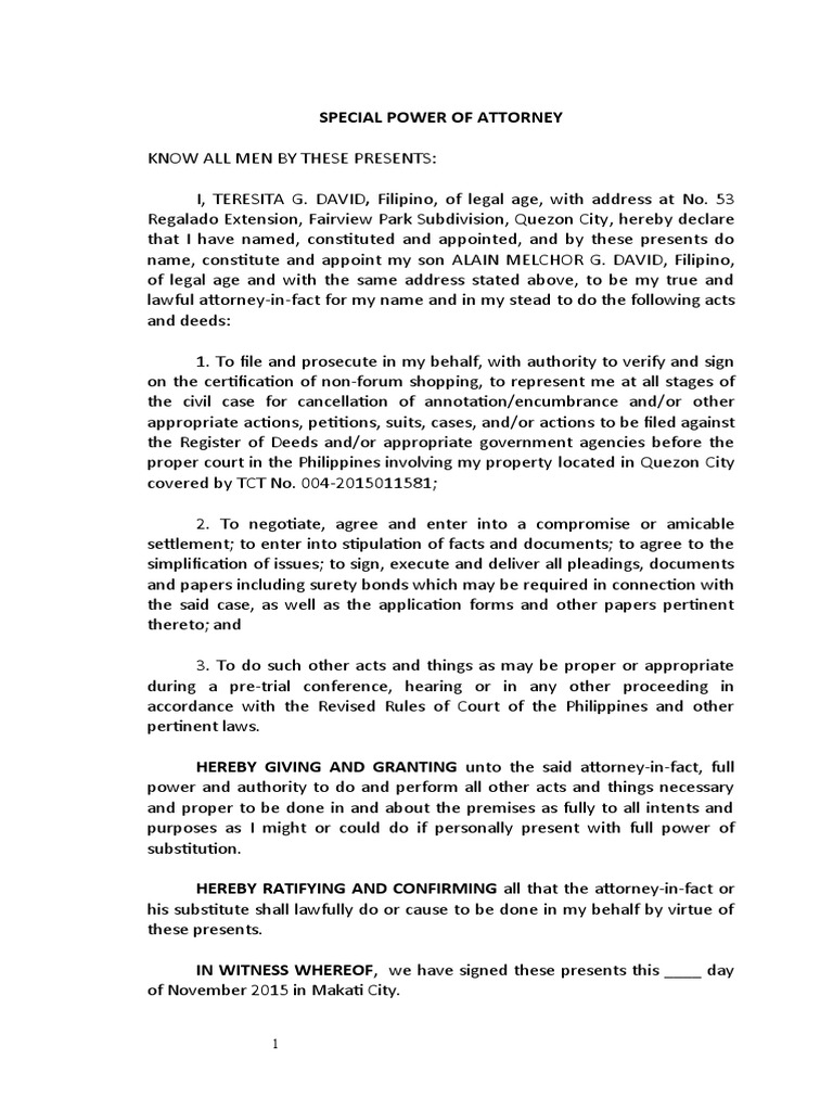 Spa Alaindavid Cancellation Annotation | PDF | Power Of Attorney | Lawsuit