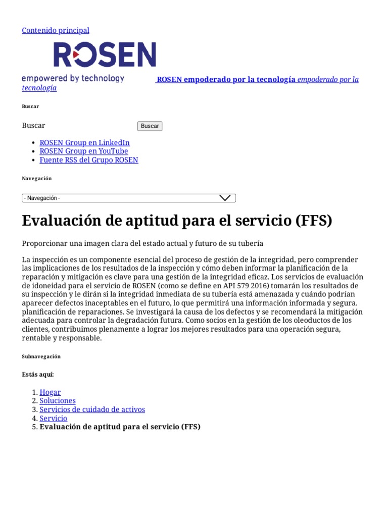 Rosen Evaluación De Aptitud Para El Servicio Ffs Pdf Evaluación