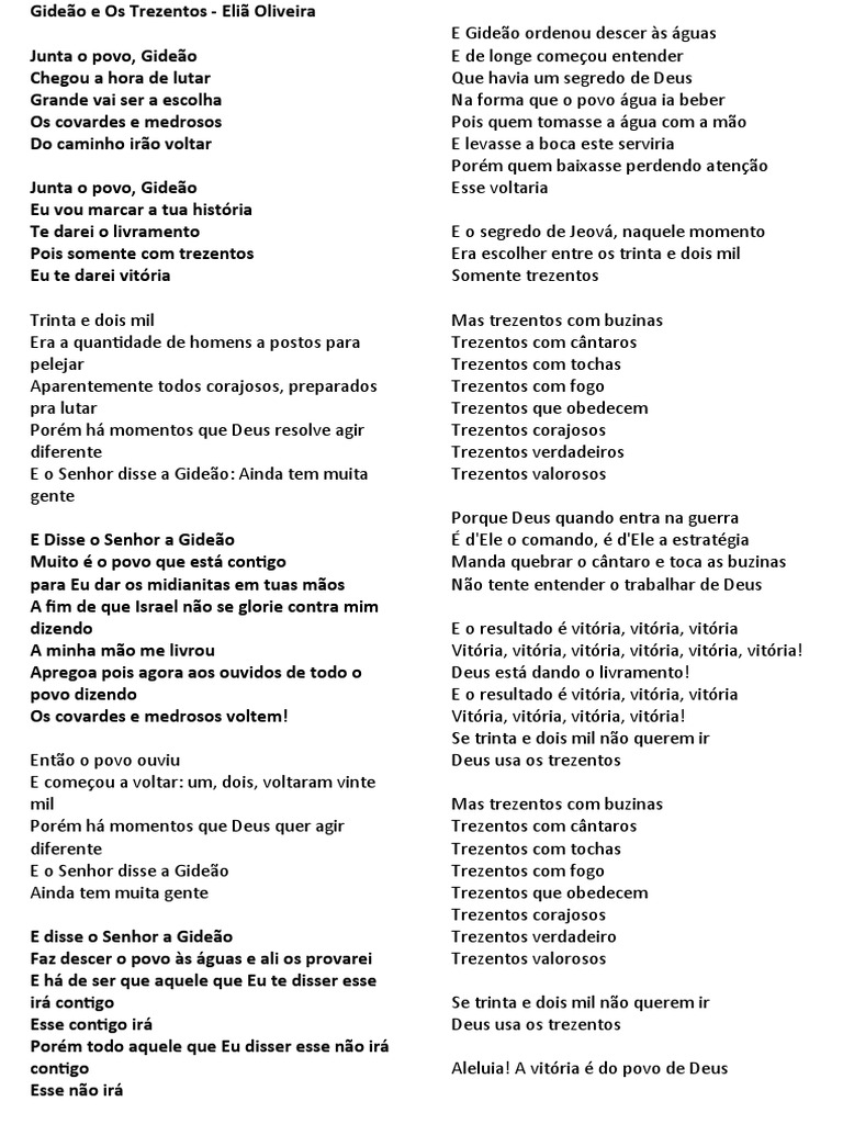 Gideão e Os Trezentos - ELIÃ OLIVEIRA | PDF | Deus