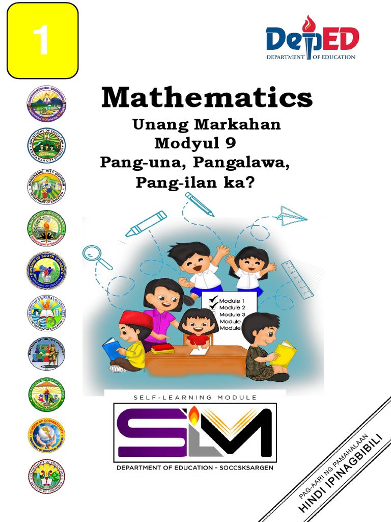 Mathematics1 - q1 - Mod9 - Panguna, Pangalawa, Pangilan Ka | PDF