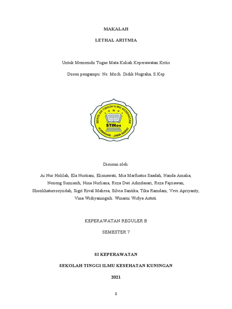 Kel. 2 Lethal Aritmia | PDF