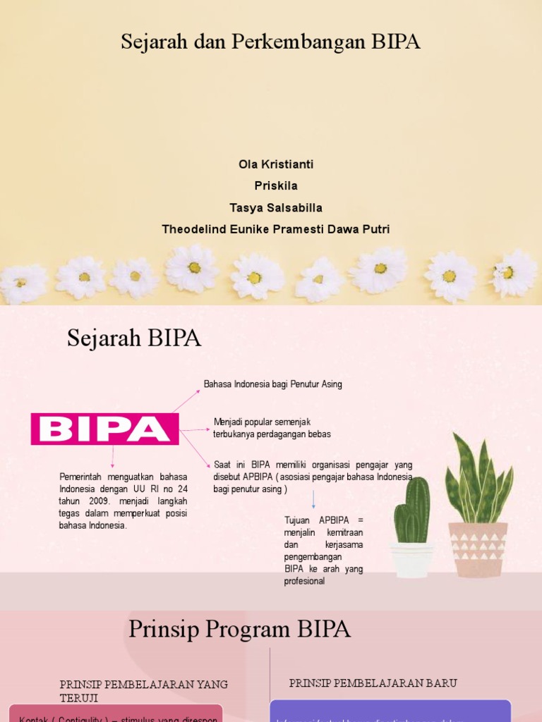 Sejarah Dan Perkembangan Bipa | PDF