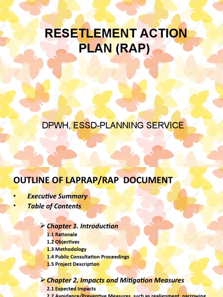 Resetlement Action Plan (Rap) : DPWH, Essd-Planning Service | PDF