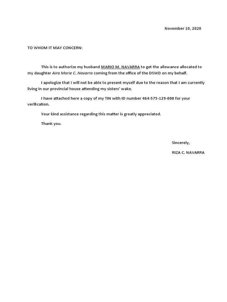 Authrization Letter | PDF
