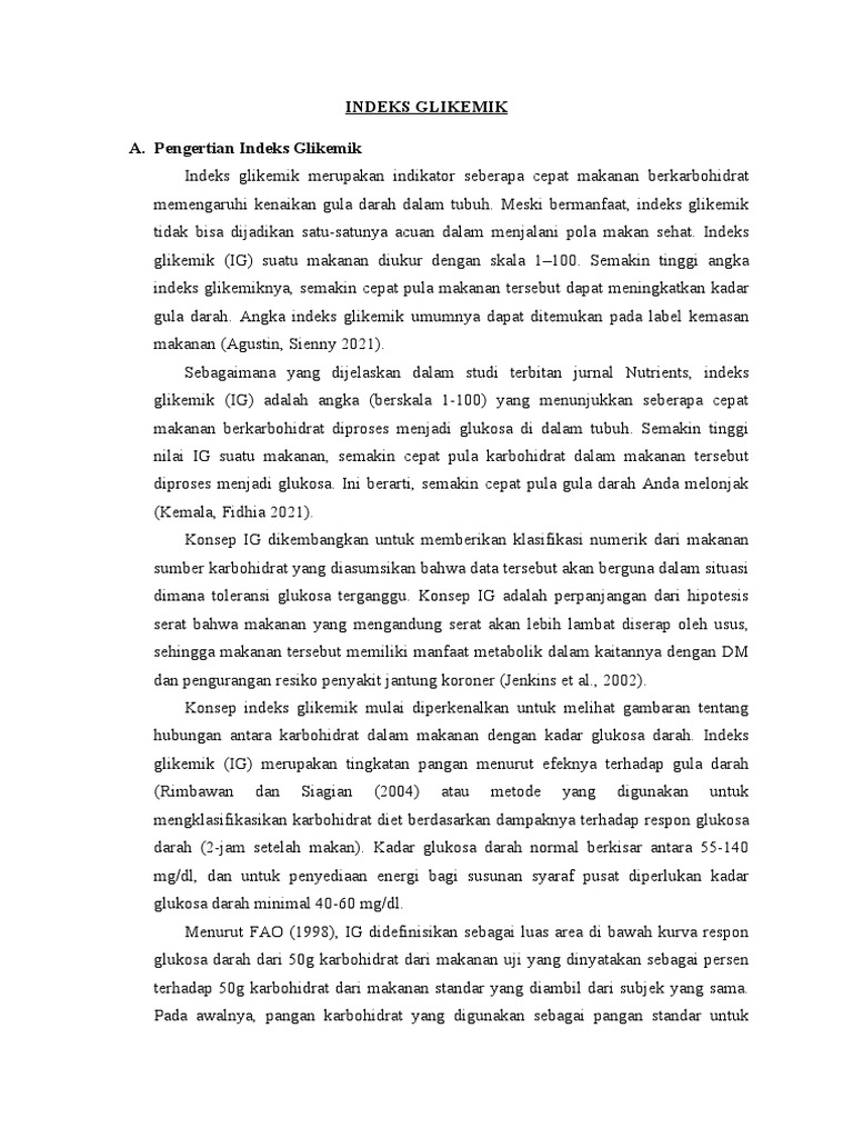 Materi 3 - Indeks Glikemik Fiks | PDF