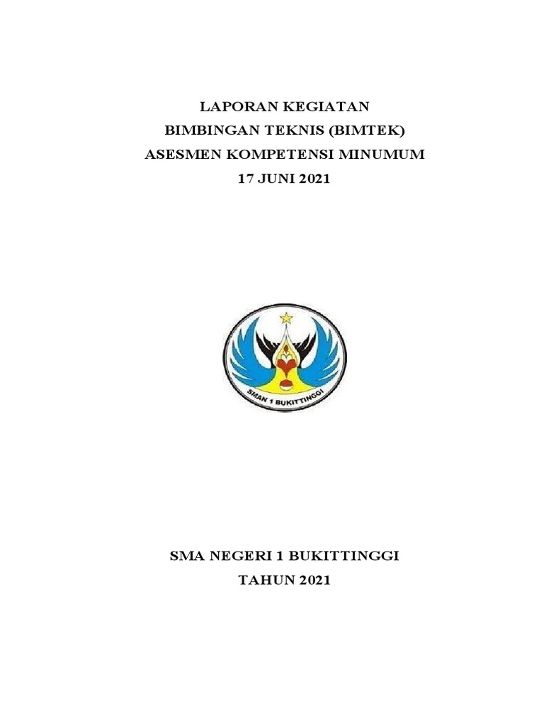 Contoh Laporan Bimtek Seri Akm | PDF