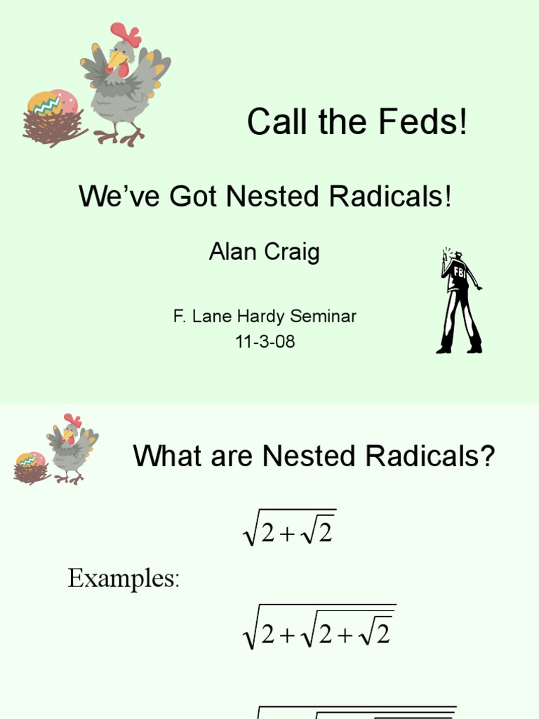 Nested Radicals | PDF | Equations | Mathematical Proof