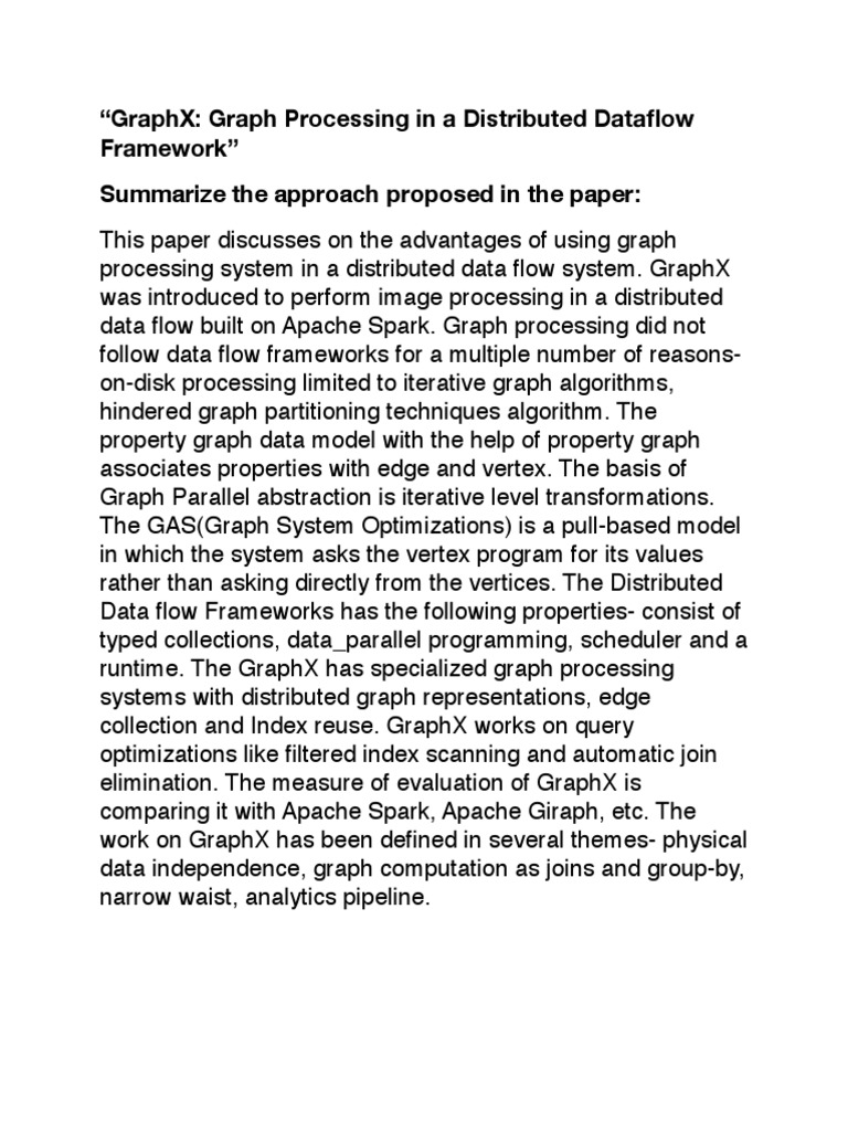 Graphx Graph Processing In A Distributed Dataflow Framework Pdf Apache Spark 5127