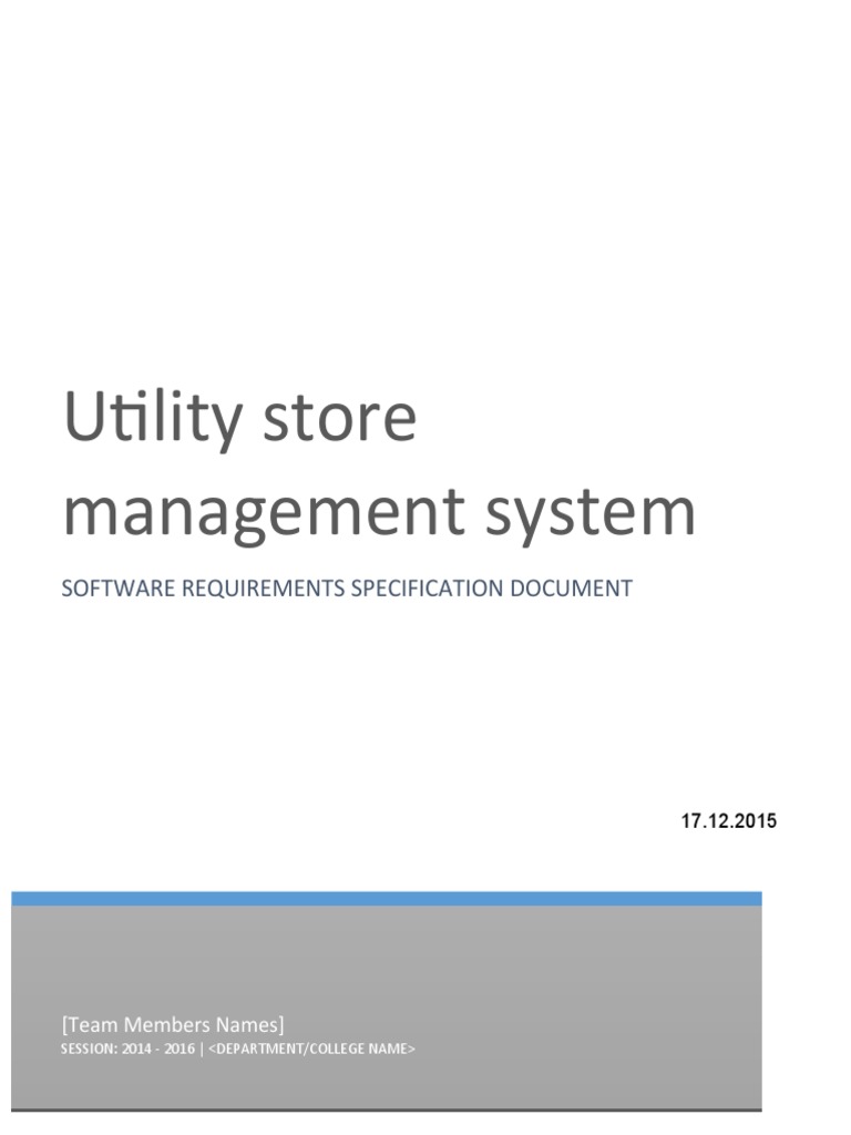 SRS Document Template | Download Free PDF | Databases | Use Case