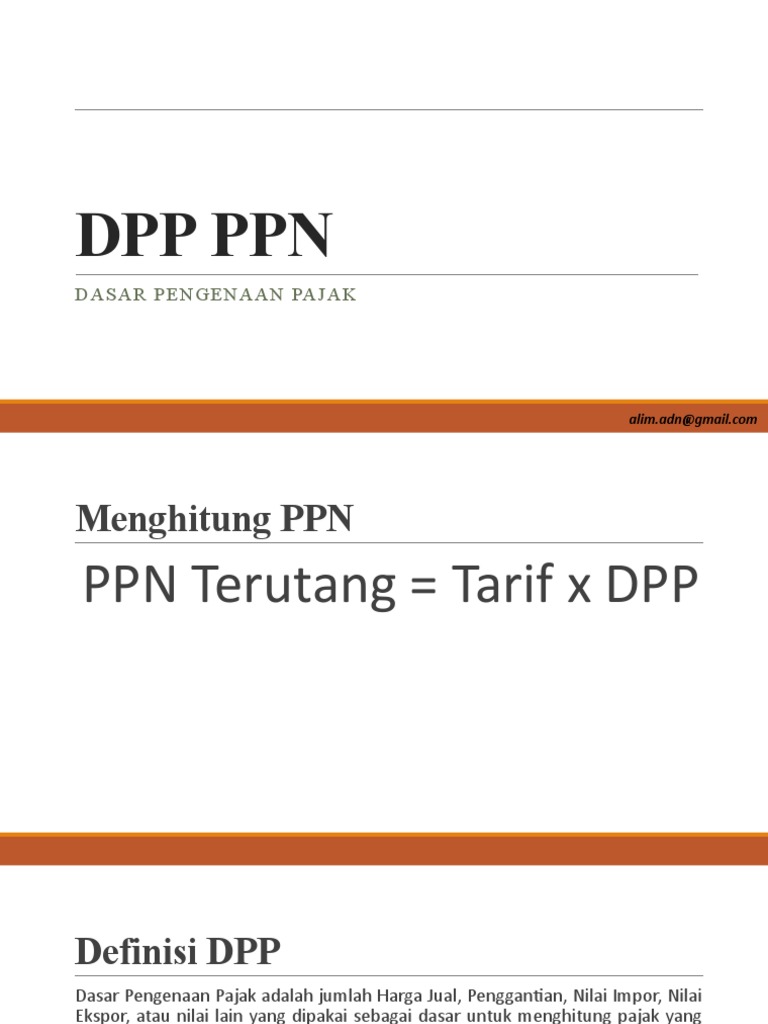 Panduan Menghitung DPP dan PPN | PDF