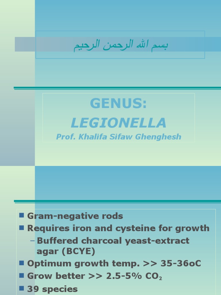Legionella Pneumophila Overview and Control | PDF | Medical Specialties ...