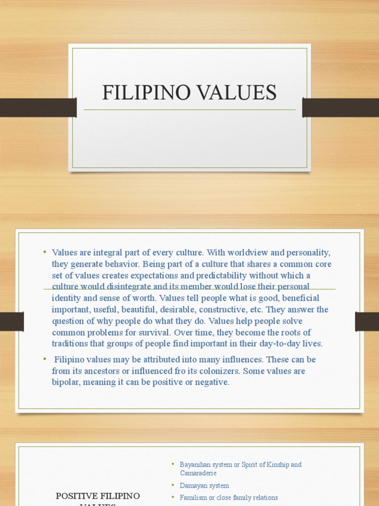 Filipino Values | PDF | Value (Ethics) | Family