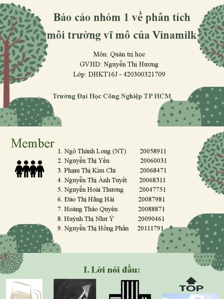 TIỂU LUẬN MT VĨ MÔ VINAMILK (QTH NHÓM 1) | PDF