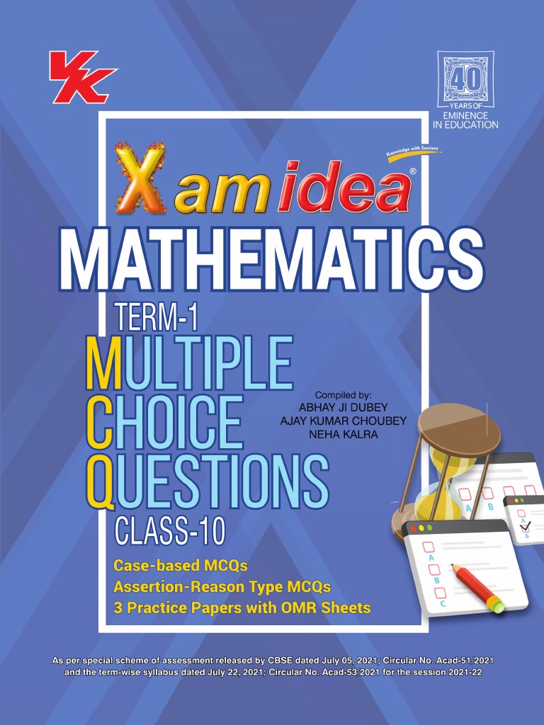 Xam Idea Mathematics Standard Class 10 Term 1 MCQ | PDF | Triangle ...
