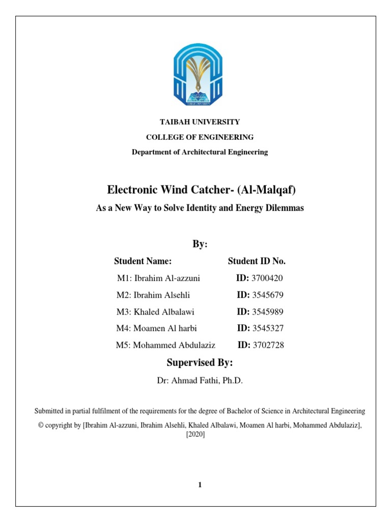 Electronic Wind Catcher - (Al-Malqaf) : As A New Way To Solve Identity ...