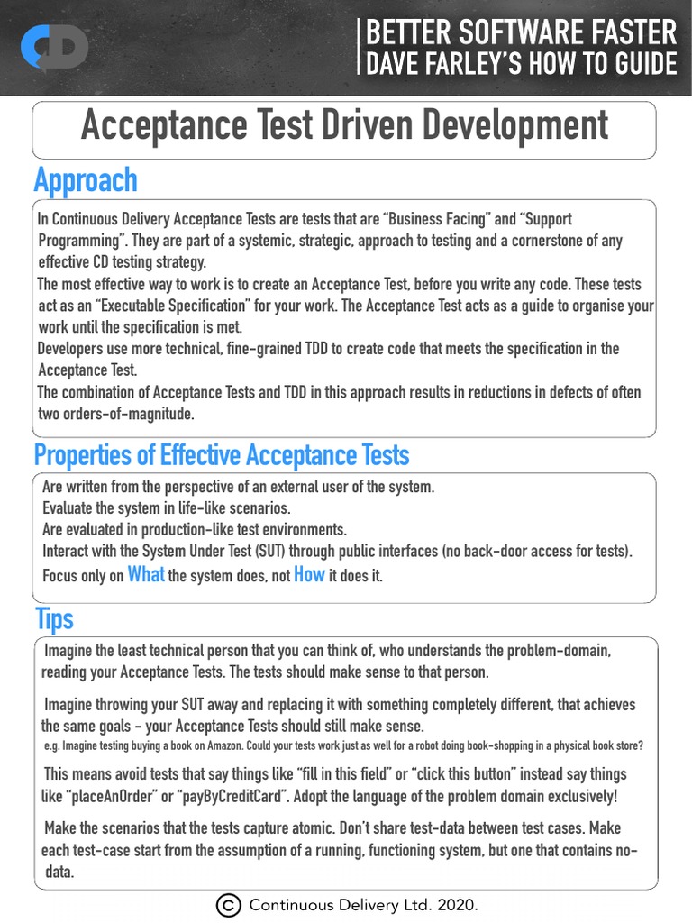 ATDD - How To Guide | PDF | Test Driven Development | Information ...