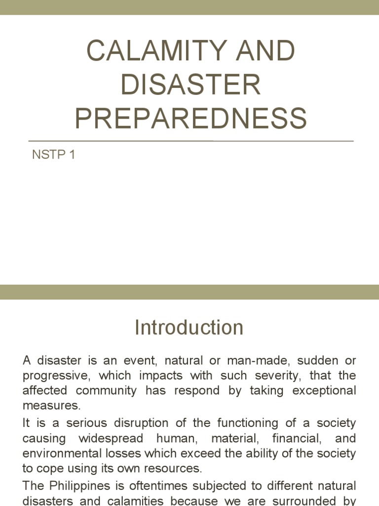Calamity and Disaster | PDF | Emergency Management | Public Safety
