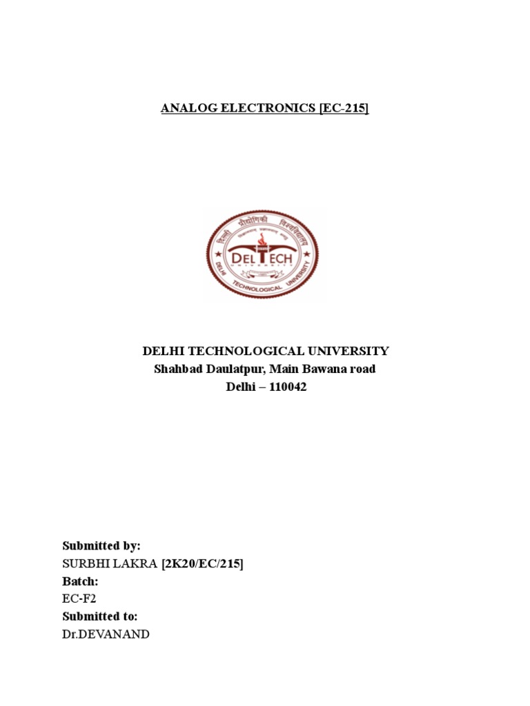 Analog Electronics Lab Experiments Guide | PDF | Rectifier | P–N Junction