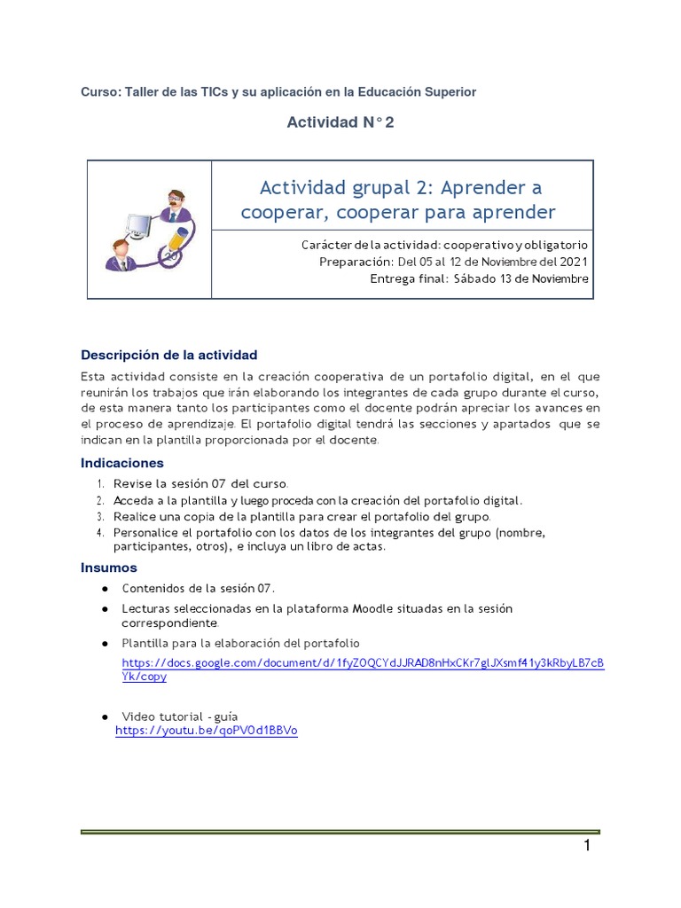 Actividad 2 - Tic | PDF | Moodle | Evaluación