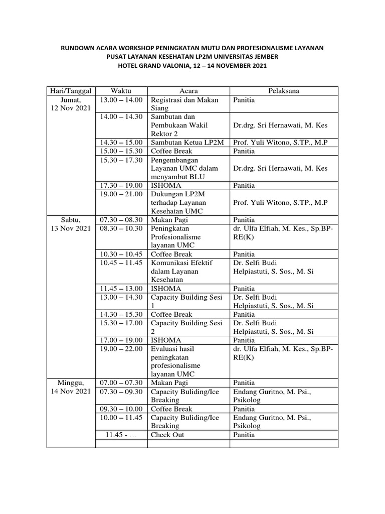 RUNDOWN | PDF