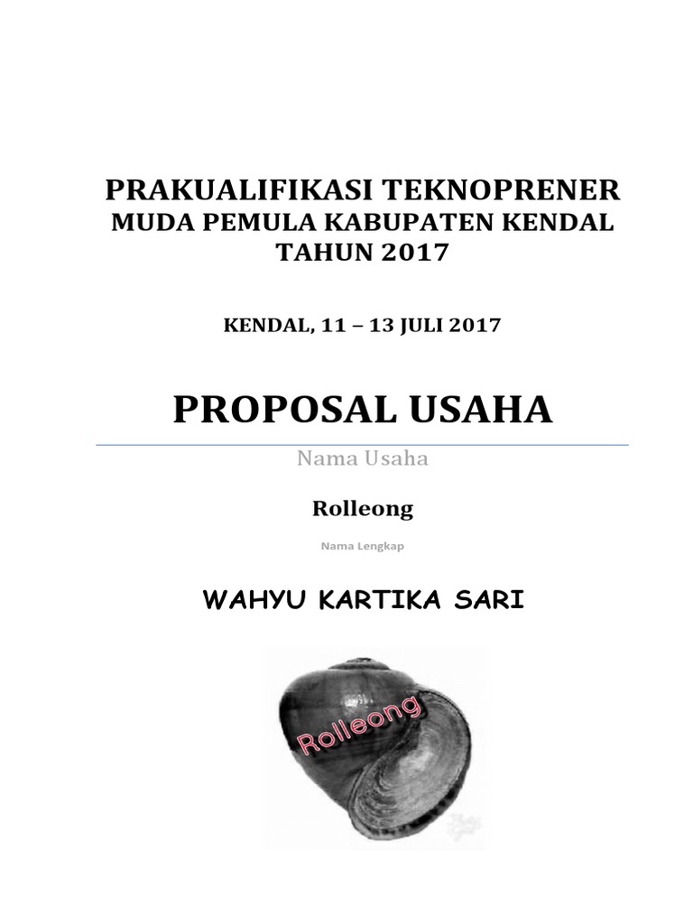 Format Proposal Bisnis TMP 2017 | PDF