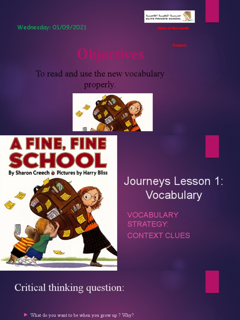A Fine School-Vocabulary | PDF | Vocabulary | Question