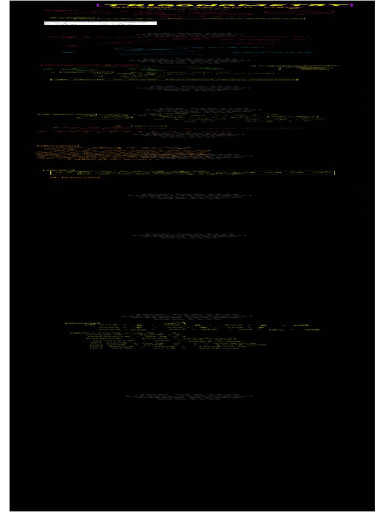 Trigonometry Full Notes | PDF