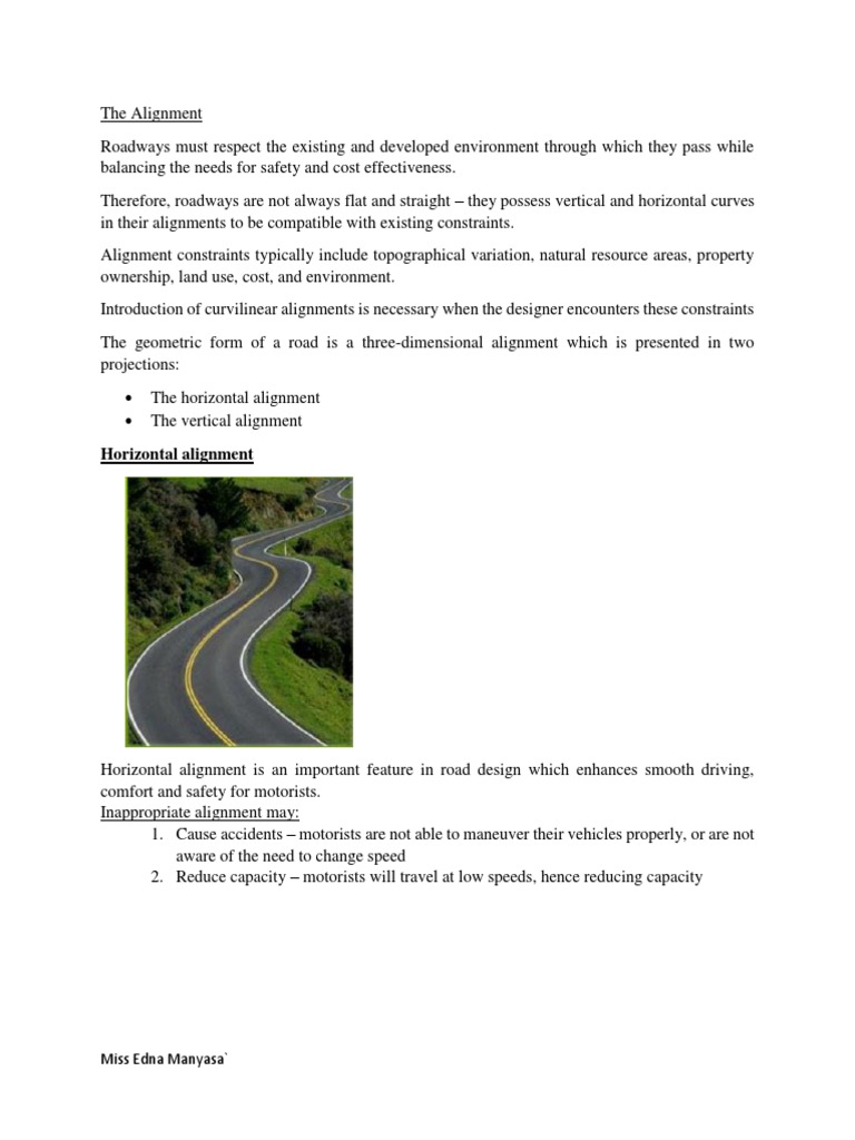 Horizontal Alignment | PDF | Transport