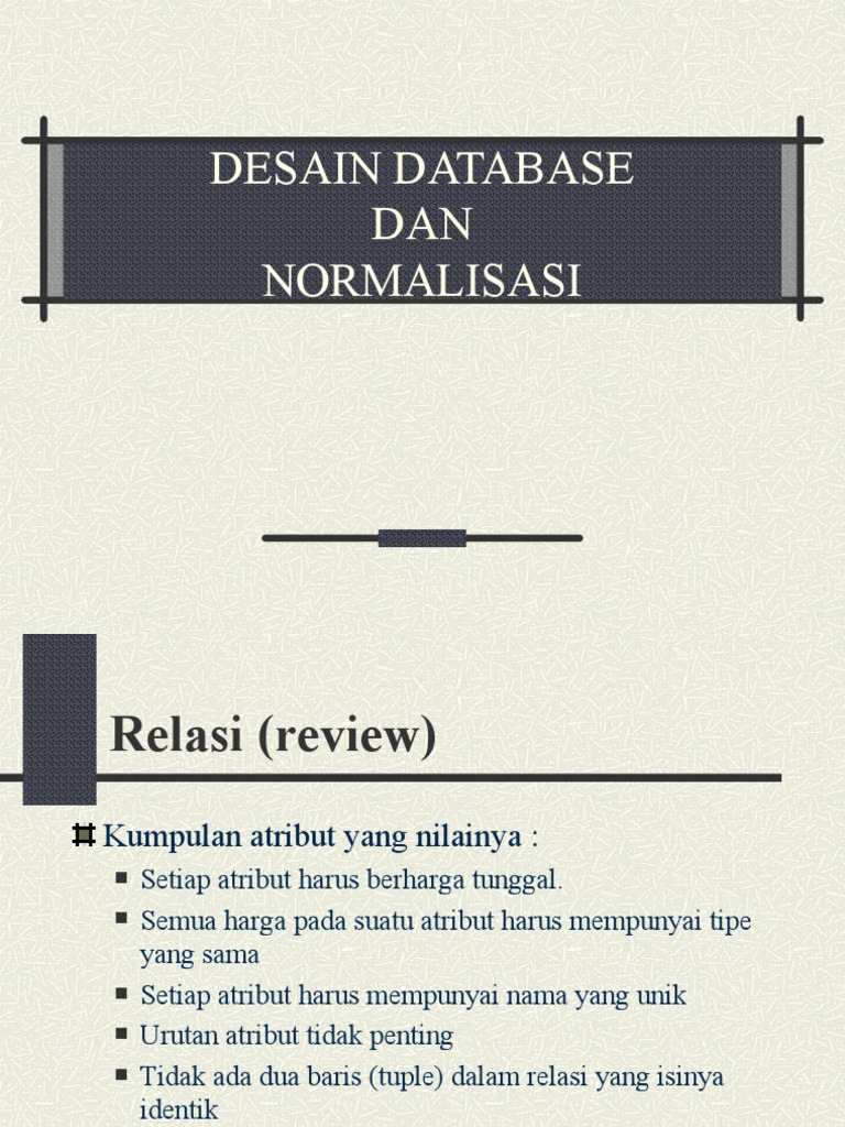 Normalisasi Database | PDF