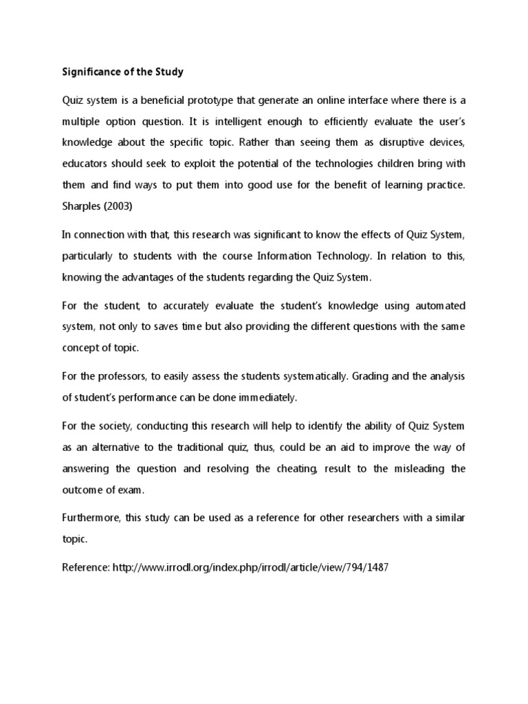 Importance of Quiz System in Education | PDF | Career & Growth | Social ...