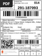 Sample JNT Waybill | PDF