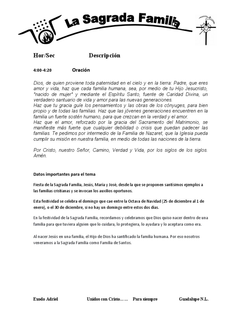 La Sagrada Familia | PDF | Jesús | María, madre de Jesús