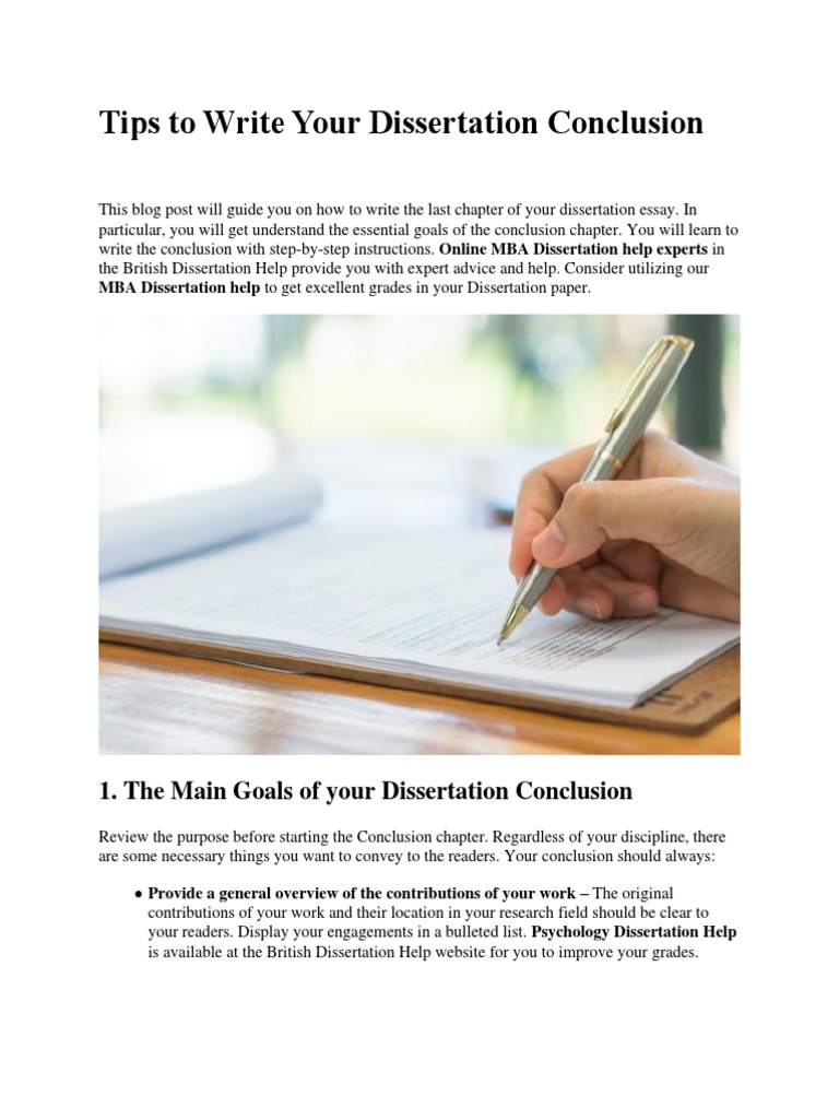 Tips To Write Your Dissertation Conclusion | PDF | Thesis | Communication