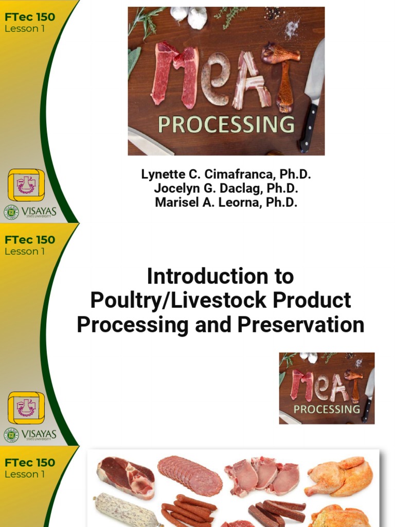 FTec 150 - Intro To Meat Processing | PDF | Food Preservation | Food Processing