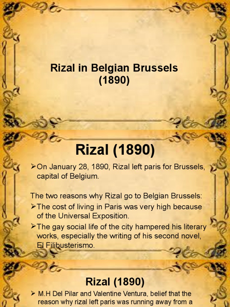 Rizal in Belgian Brussels (1890) | PDF | Tagalog Language | Philippines