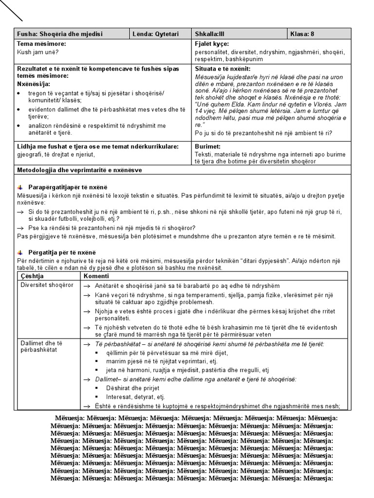 Ditari - Qytetari 8 | PDF