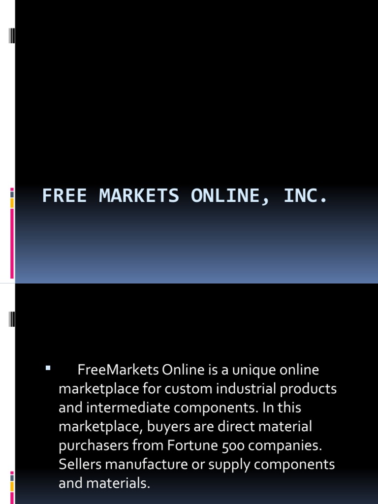 FreeMarkets Online: Industrial Bidding Solutions | PDF | Procurement ...