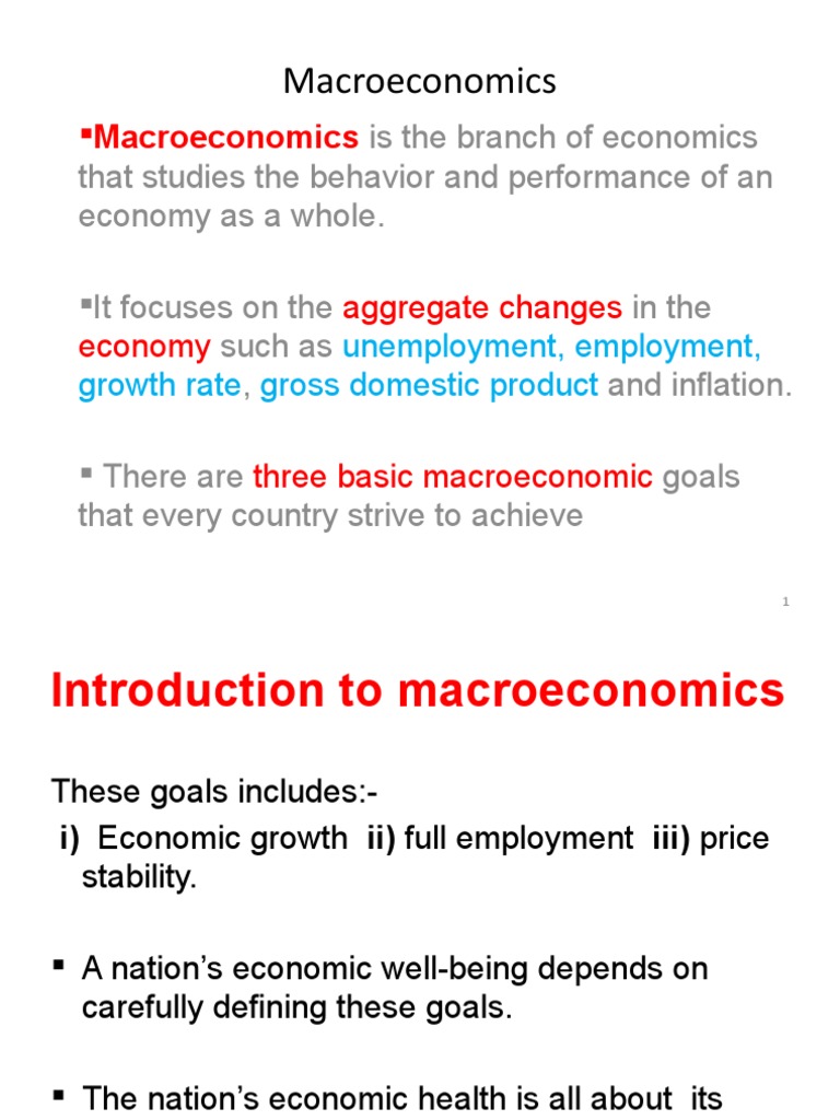 Macroeconomics Slides | PDF | Gross Domestic Product | Inflation