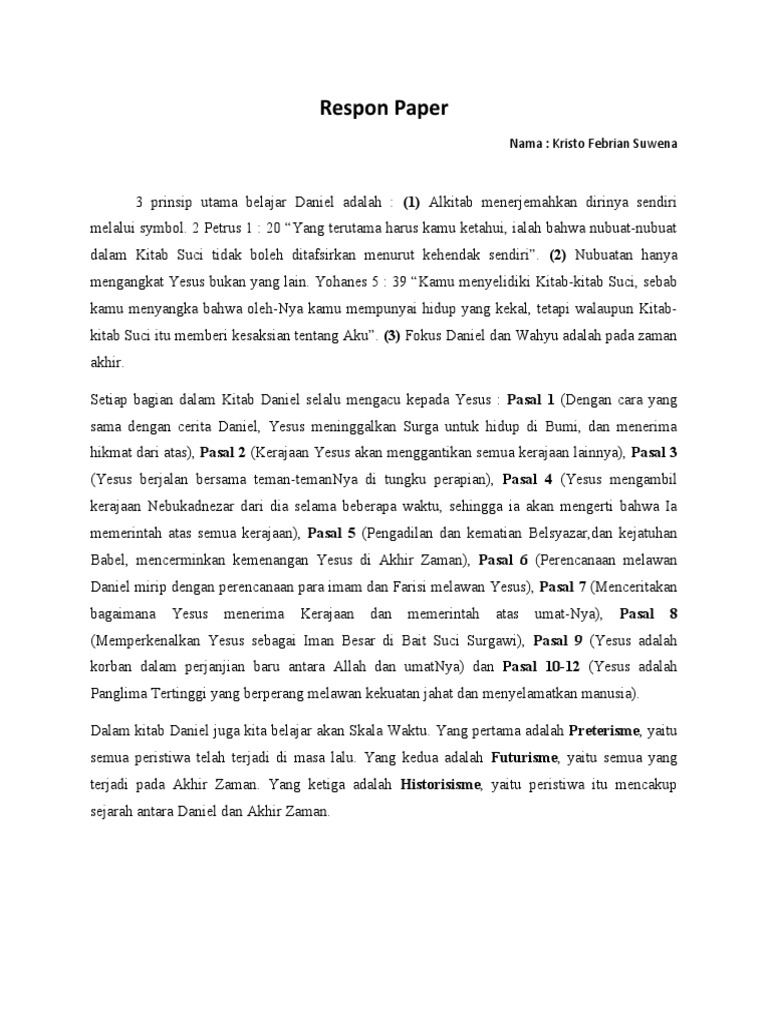 Respon Paper 1 | PDF