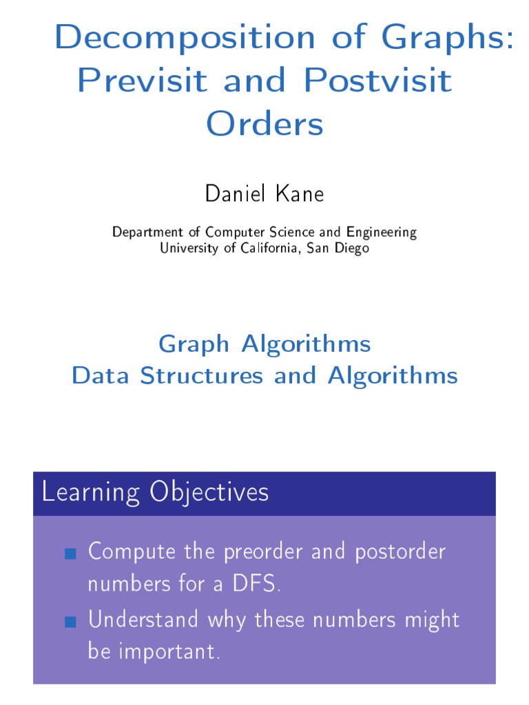 Daniel Kane: Graph Algorithms Data Structures and Algorithms | PDF | Computer Programming ...