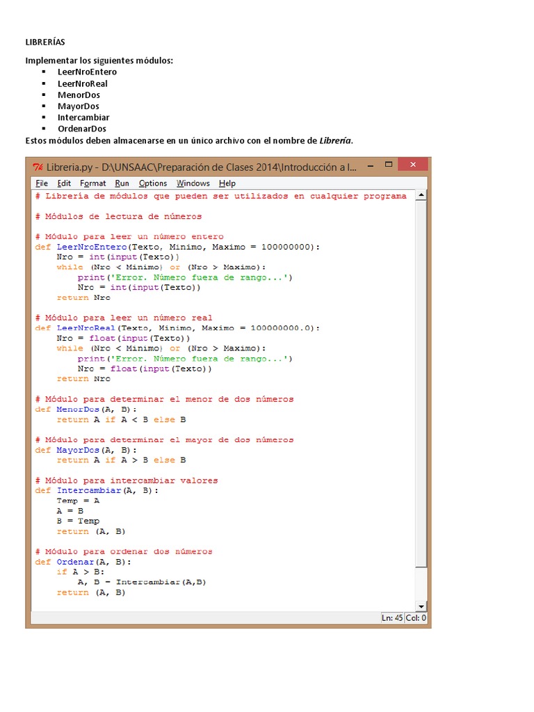 Programación Modular en Python | PDF | Multiplicación | Biblioteca ...