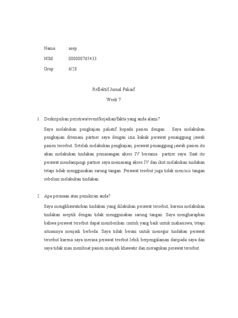 Contoh Reflective Journal | PDF | Pengembangan Diri