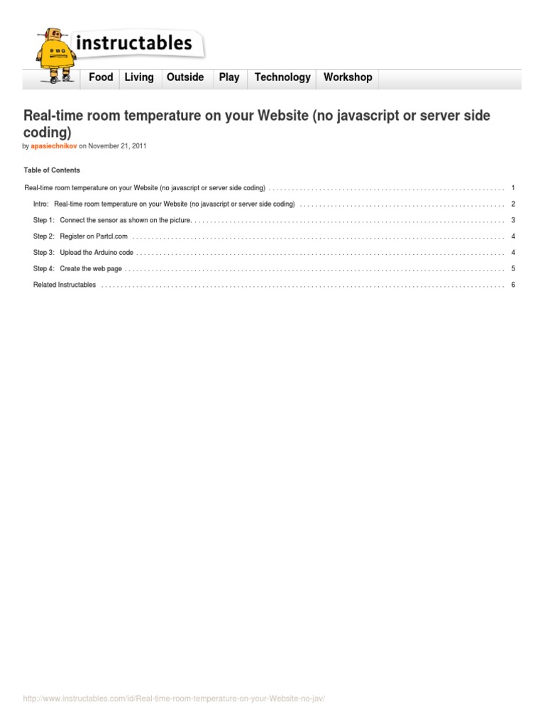 Real-Time Room Temperature On Your Website (No Javascript or Server ...